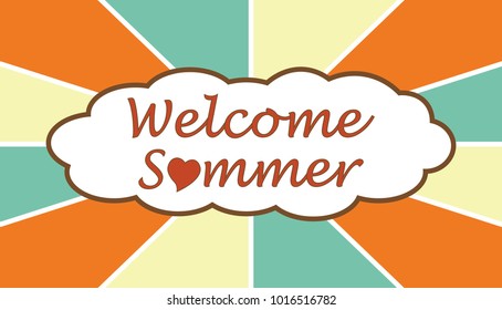 Welcome Summer Writing Colored Backgorunds: เวกเตอร์สต็อก (ปลอดค่า ...