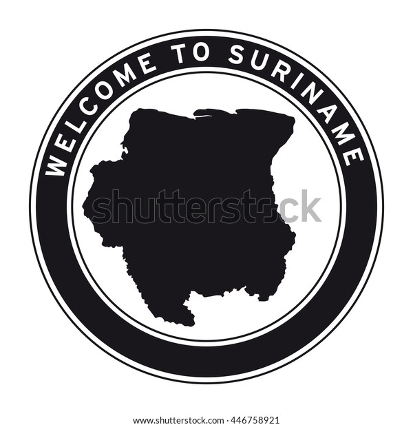 Welcome Suriname Vector Logo Sticker Button: vector de stock (libre de ...
