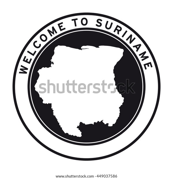 Welcome Suriname Vector Logo Sticker Button Stock Vector (Royalty Free ...