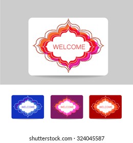 Welcome Template Design Sign Arabic Style: เวกเตอร์สต็อก (ปลอดค่า ...