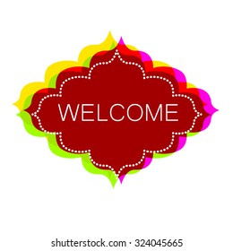 Welcome Template Design Sign Arabic Style: เวกเตอร์สต็อก (ปลอดค่า ...