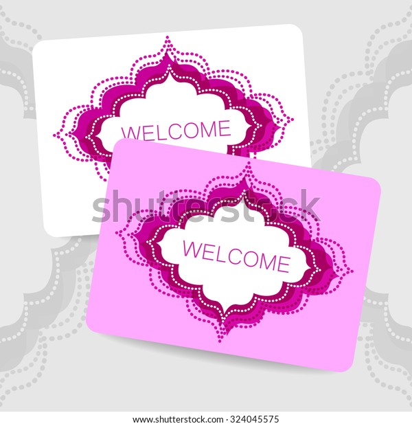 Welcome Template Design Sign Arabic Style: เวกเตอร์สต็อก (ปลอดค่า ...