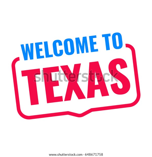 Welcome Texas Badge Icon Flat Vector Stock Vector (Royalty Free ...