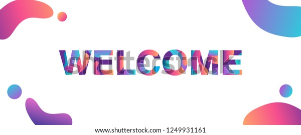 Welcome Text Banner Concept Stock Vector (Royalty Free) 1249931161 ...