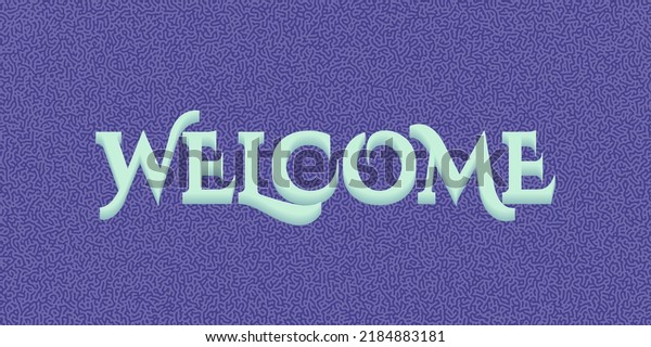 Welcome Text Design Elegant Colorful Banner Stock Vector (Royalty Free ...