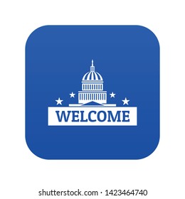Welcome Usa Logo Simple Illustration Welcome Stock Vector (Royalty Free ...