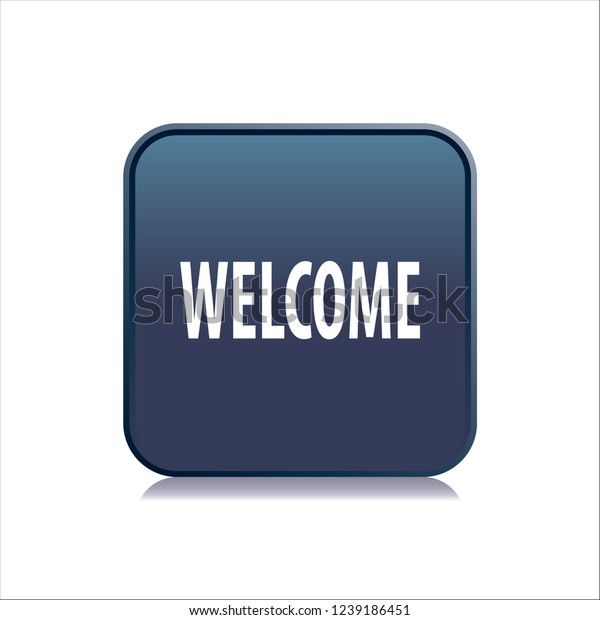 Welcome Vector Button Web Design Element Stock Vector (Royalty Free ...