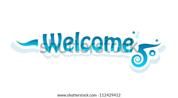 Welcome Vector Lettering On White Background 스톡 벡터(로열티 프리) 112429412 ...