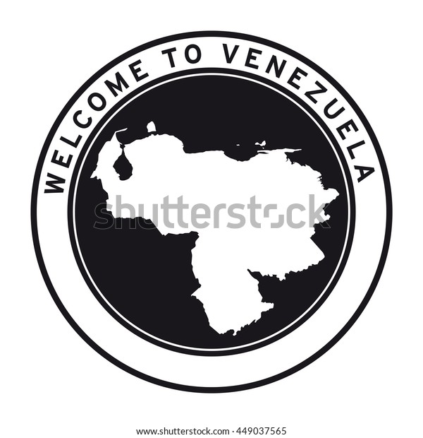 Welcome Venezuela Vector Logo Sticker Button: vector de stock (libre de ...
