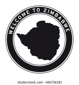 Welcome Zimbabwe Vector Logo Sticker Button Stock Vector (Royalty Free ...