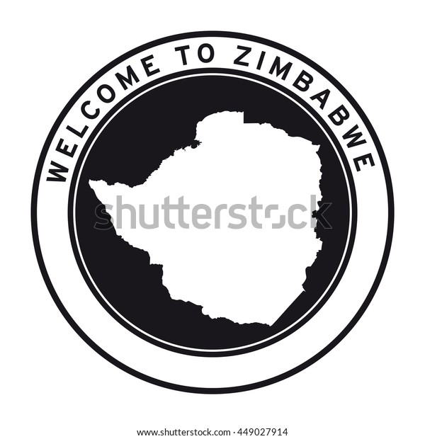 Welcome Zimbabwe Vector Logo Sticker Button Stock Vector (Royalty Free ...