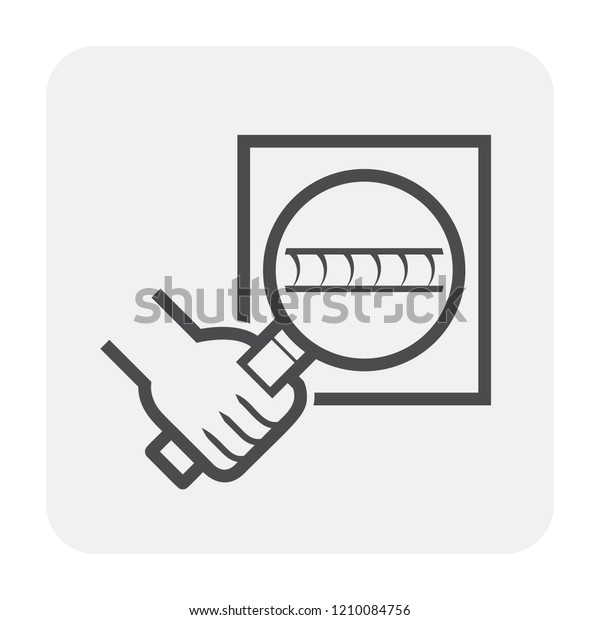 Weld Inspection Check Icon Consist Workpiece Stock Vector (Royalty Free ...