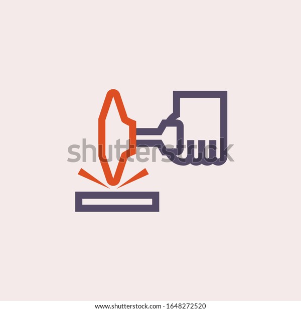 Weld Slag Removing Icon Weld Slag Stock Vector (Royalty Free ...