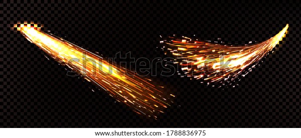 Weld Sparks Isolated On Transparent Background Stock Vector (Royalty ...
