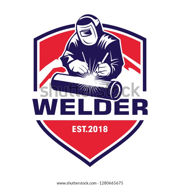 Vector de stock (libre de regalías) sobre Welder Logo Welding ...