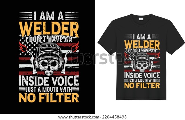 Welder Tshirt Design Vector Graphic Templatethis Stock Vector (Royalty ...