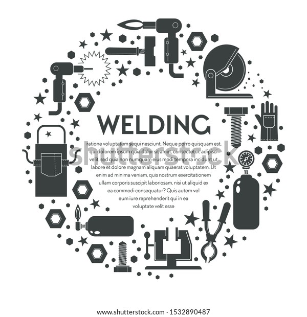 Welding Equipment Banner Template Torch Oxygen Stock Vector (Royalty ...