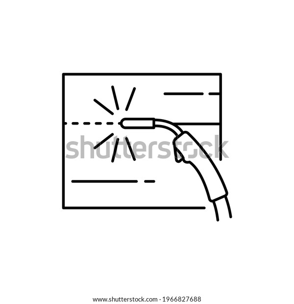 Welding Line Icon Pictogram Web Page Stock Vector (Royalty Free ...