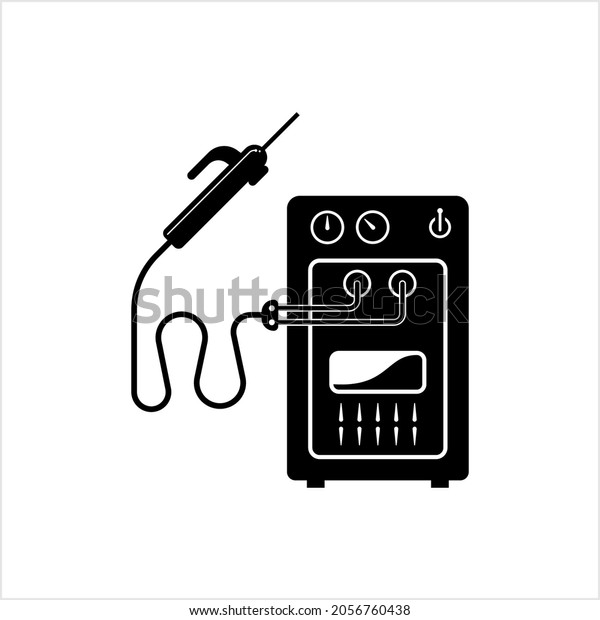 Welding Machine Icon Fabrication Material Joining Stock Vector (Royalty ...