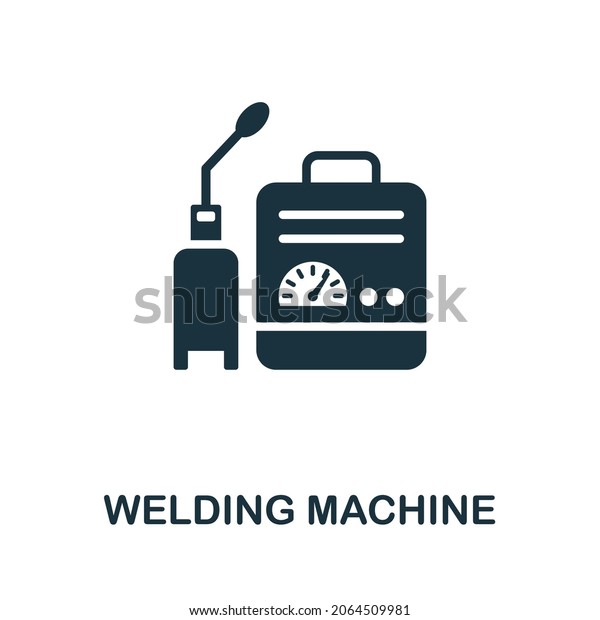 Welding Machine Icon Monochrome Sign Machinery Stock Vector (Royalty ...