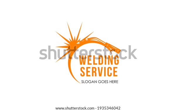 Welding Torch Spark Logo Design Welder Stock Vector (Royalty Free ...