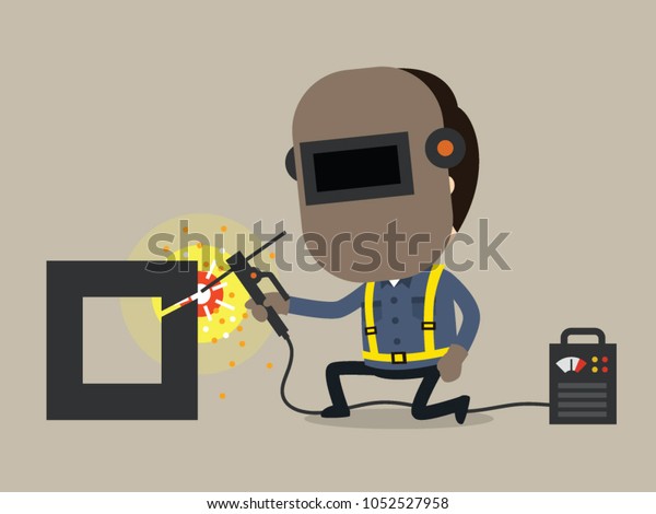 Welding Work Vector Illustration Safety Accident Stock Vector (Royalty ...