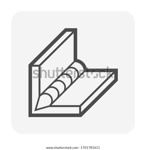 Welding Workpiece Icon Consist Parent Metal Stock Vector (Royalty Free ...