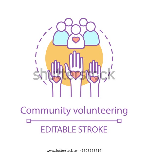 Welfare Volunteering Concept Icon Charitable Corporate Stock Vector ...