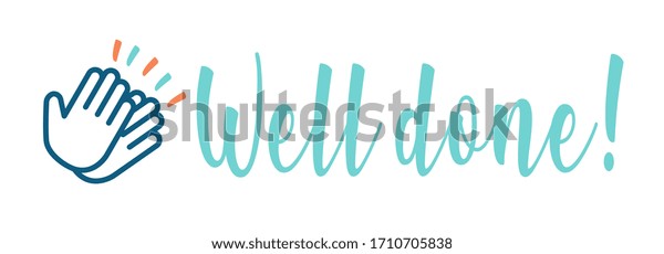 Well Done Clapping Hands Stock Vector (Royalty Free) 1710705838