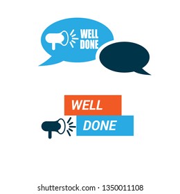 Well Done Signlabel Well Done Speech Stock Vector (Royalty Free ...