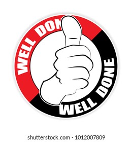 Well Done Stickervector Illustration Stock Vector (Royalty Free ...