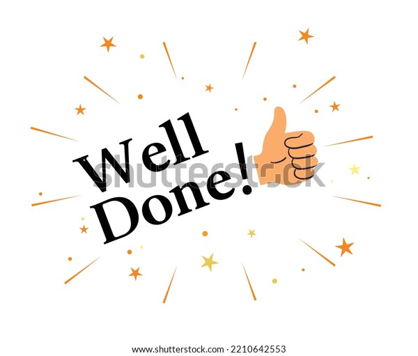 Well Done Thumbs Hand Well Done Stock Vector (Royalty Free) 2210642553 ...