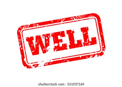 Well Rubber Stamp Vector Illustration Stock Vector (Royalty Free ...