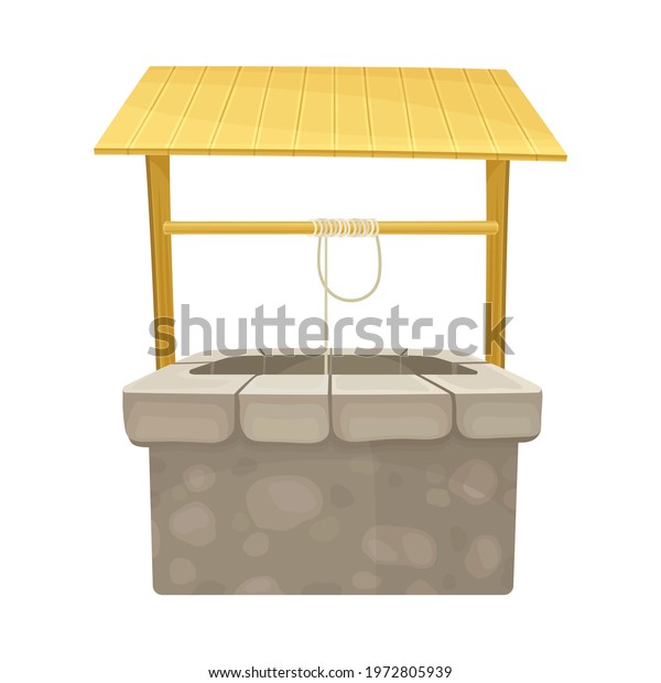 Well Stone Structure Ground Accessing Water Stock Vector (Royalty Free ...