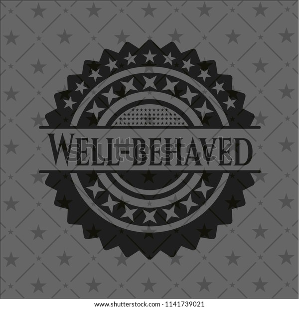 Wellbehaved Black Badge Stock Vector (Royalty Free) 1141739021