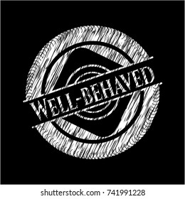 Wellbehaved Chalkboard Emblem Stock Vector (Royalty Free) 741991228 ...