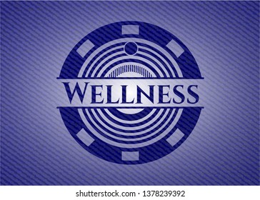 Wellness Badge Jean Texture Stock Vector (Royalty Free) 1378239392 ...