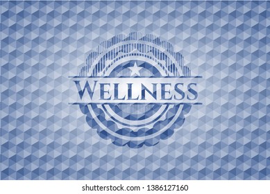 Wellness Blue Hexagon Badge Vector Illustration Stock Vector (Royalty ...