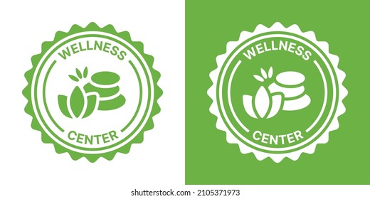 Wellness Center Label Sign Vector Illustration Stock Vector (Royalty ...