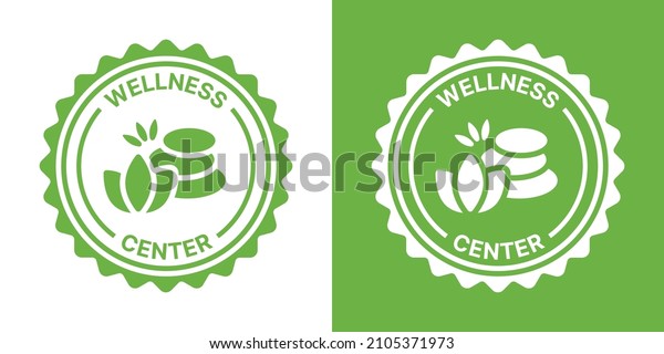 Wellness Center Label Sign Vector Illustration Stock Vector (Royalty ...