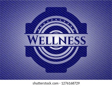 Wellness Emblem Denim Texture Stock Vector (Royalty Free) 1276168729 ...