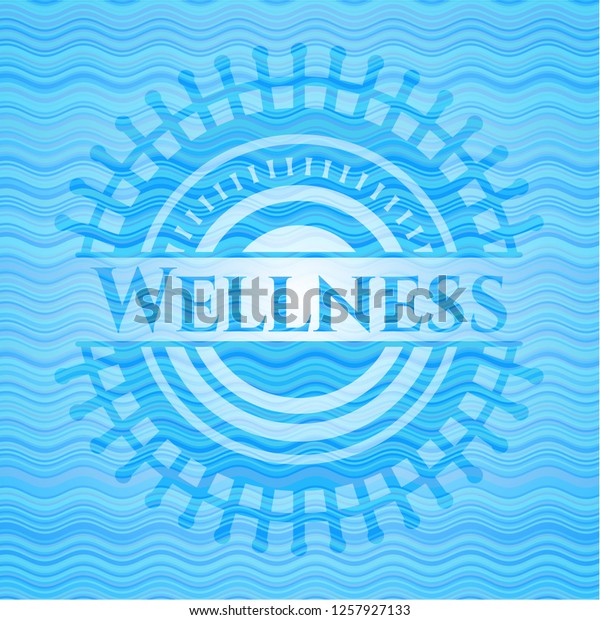Wellness Light Blue Water Wave Badge Stock Vector (Royalty Free ...