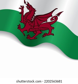 Welsh Flag Wavy Abstract Background Vector Stock Vector (Royalty Free ...