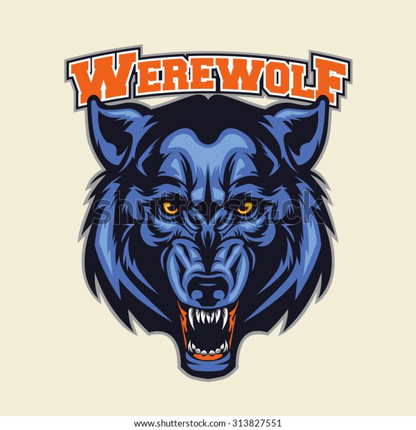 Werewolf Head Mascot Stock Vector (Royalty Free) 313827551