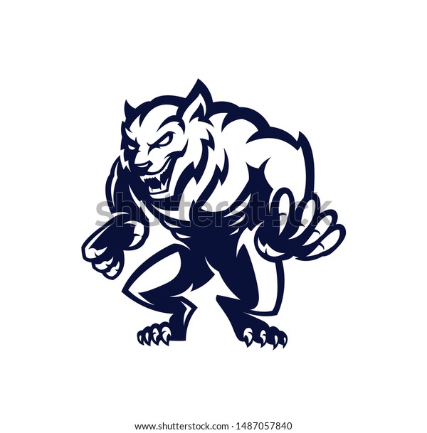 Werewolf Modern Style Vector Illustration: vetor stock (livre de ...