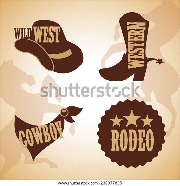 Western Banner Designvector Illustration Eps10 Graphic Stock Vector ...