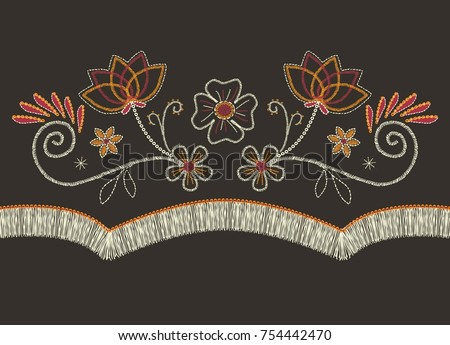Western Flowers Vector Vector de stock (libre de regalías)754442470 ...