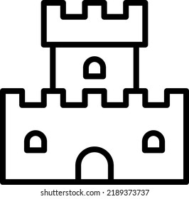 Western Fort Isolated Vector Icon Stock Vector (Royalty Free ...