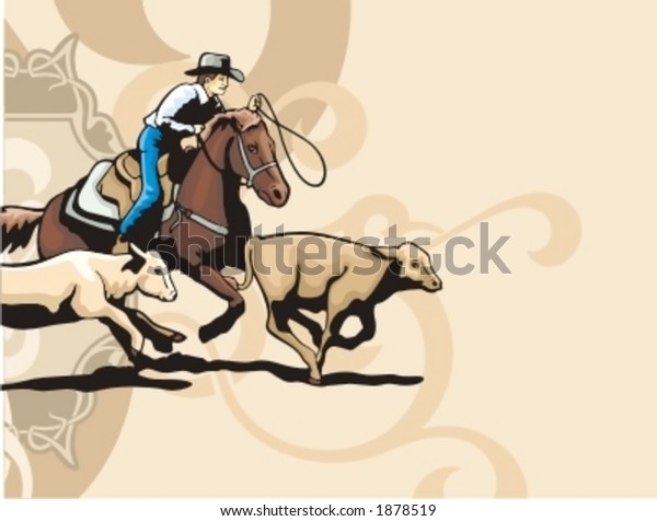 Western Rodeo Background Series Stock Vector (Royalty Free) 1878519 ...