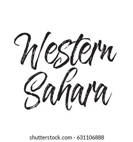 Western Sahara Text Design Vector Calligraphy Stock Vector (Royalty ...